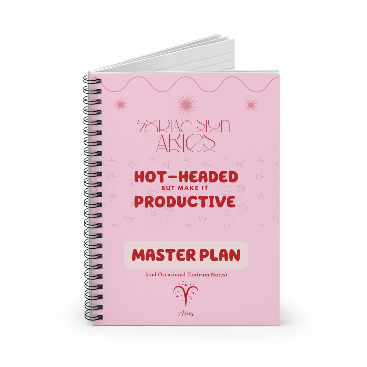 Aries Notebook - Ruled Line, Master Plan & Tantrum Log Journal – Snarky ...